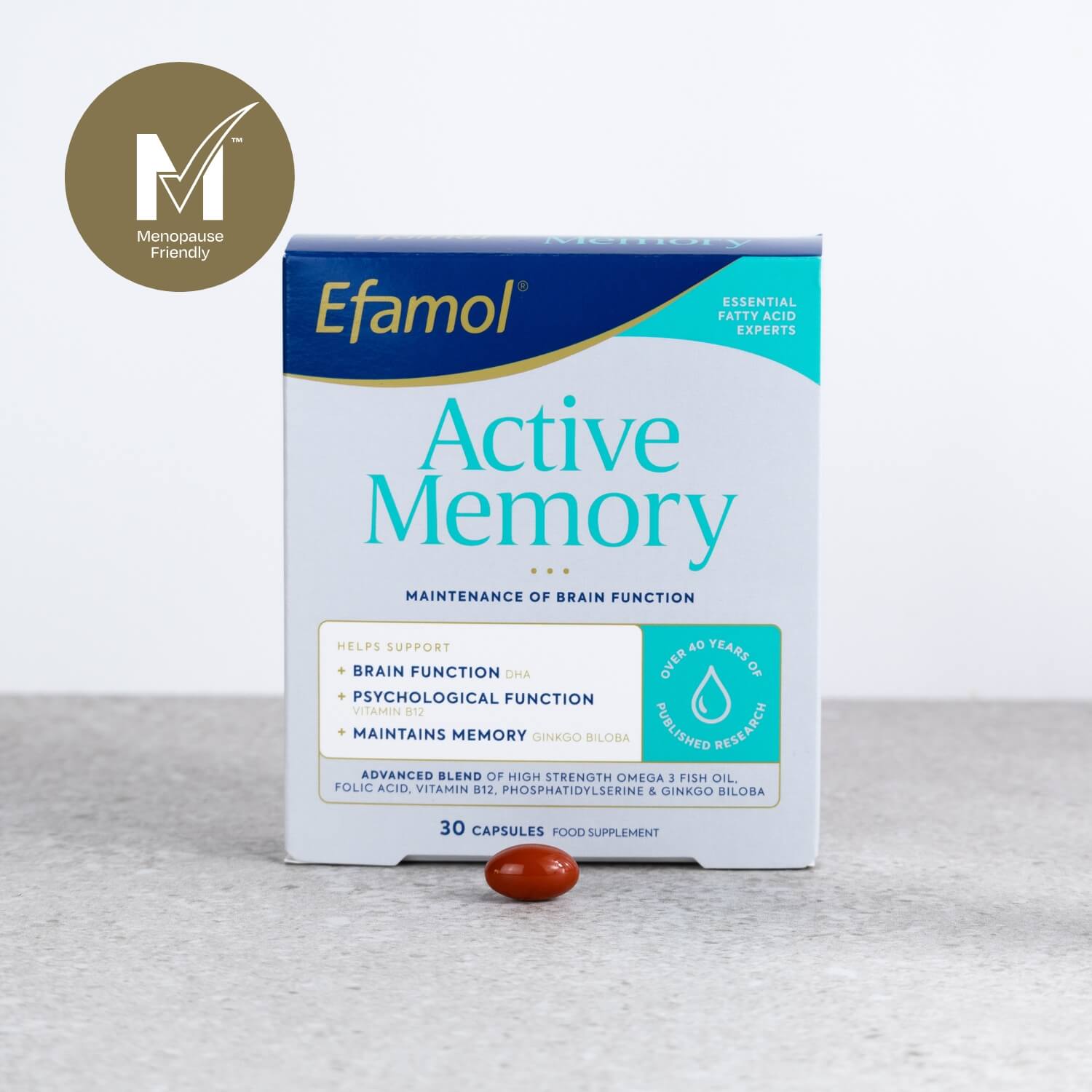 Efamol Active Memory – Omega-3 DHA, Ginkgo Biloba & B Vitamins for ...